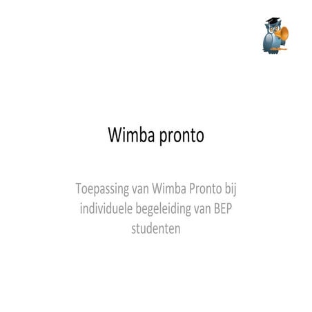 Presentation wimba pronto | PDF