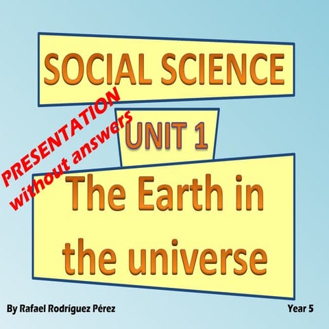 Presentation; The Earth in the universe | PPT