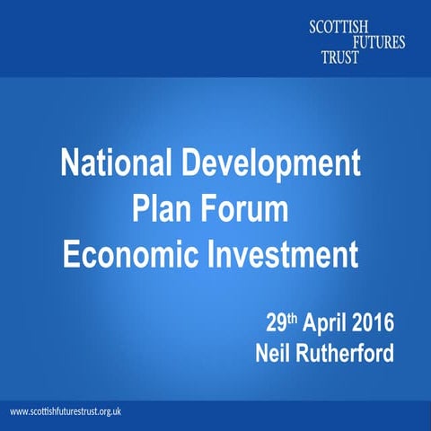 National Development Plan Forum Economic Investment | PPT