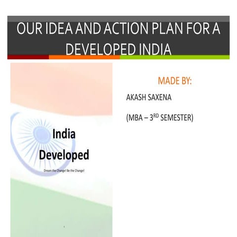 Steps needed to make india a developed country | PPTX