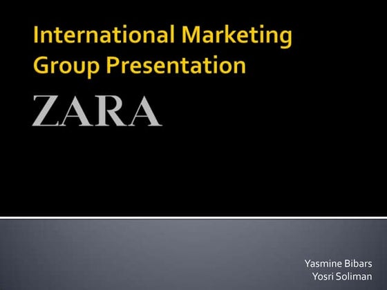 PPT on Zara | PPT