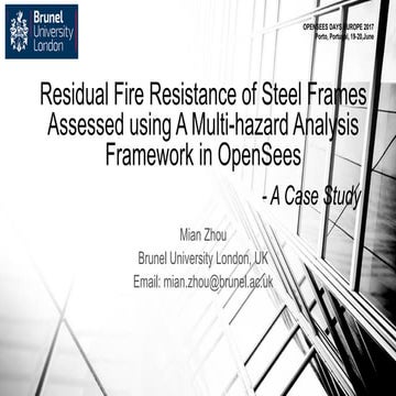 Residual fire resistance of steel frames assessed using a multi-hazard ...