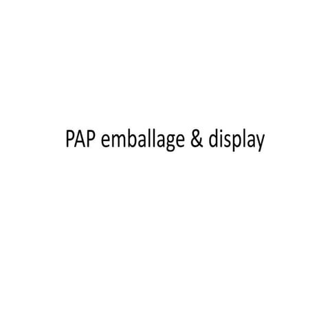 præsentation af PAP emballage & display | PPTX