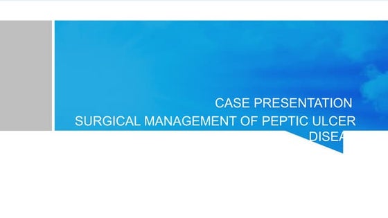 Management of Acute Exacerbation of Peptic Ulcer Disease (PUD) | PDF ...