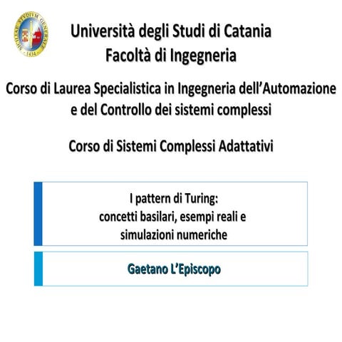 Pattern di Turing | PPT