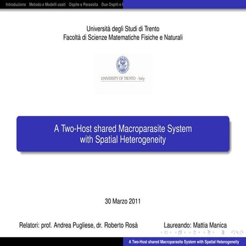 A two host shared macroparasite with spatial heterogeneities | PDF