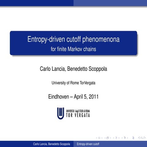 Entropy-driven cutoff phenomena | PDF