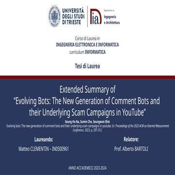 Extended Summary of "Evolving Bots: The New Generation of Comment Bots and their Underlying Scam ...