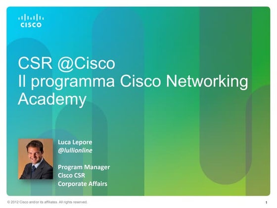 Cisco Networking Academy 101 | PPTX | Professional School | Postgraduate Education