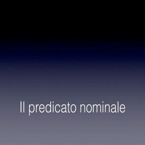 Sintassi della frase il Predicato Nominale | KEY