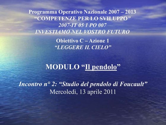 Pendolo di foucalt | PPT