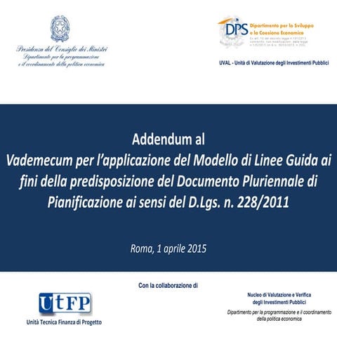 Presentazione addendum 01 aprile | PDF