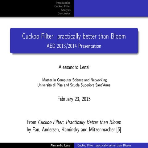 Cuckoo Filter: Practically Better than Bloom | PDF