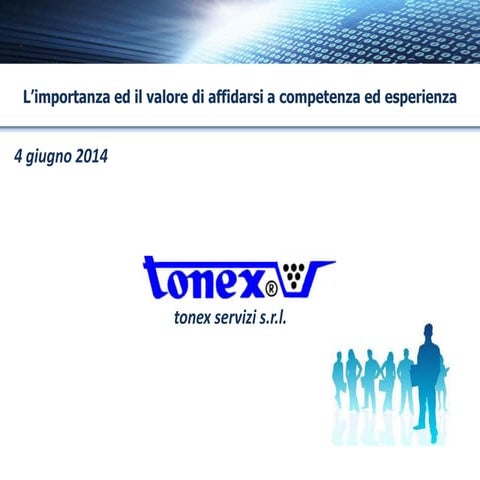 Presentazione business tonex | PDF | Technology & Computing