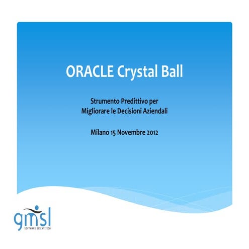 Oracle Crystal Ball | PDF | Computer Software and Applications | Computing