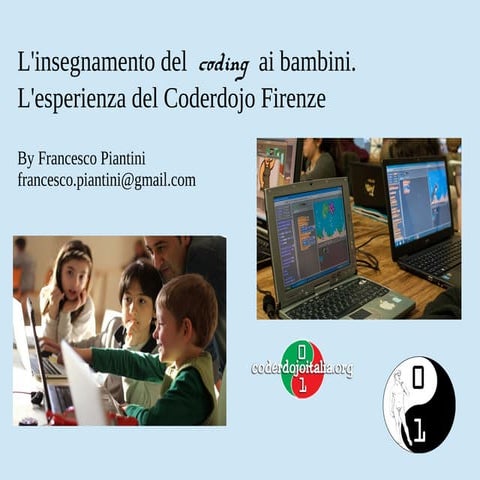 Presentazione coderdojo v. 2 | ODP | Programming Languages | Computing