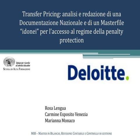 Project Work ipe-Deloitte | PDF