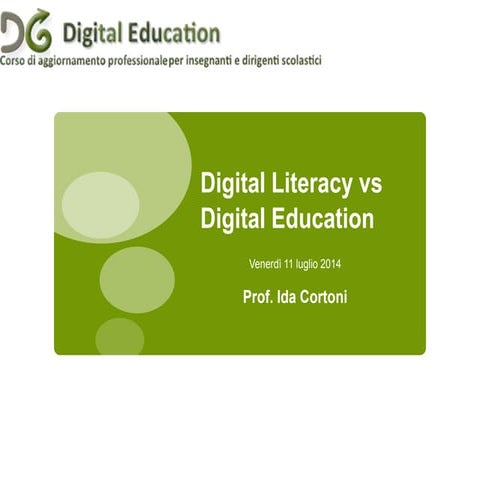 Digital Literacy vs Digital Education | PPTX