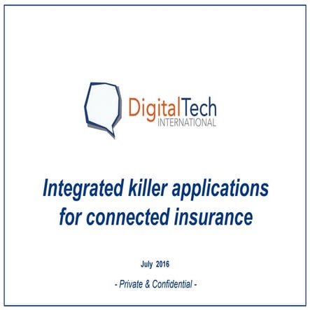 Integrated killer applications for connected insurance | PDF | Internet ...