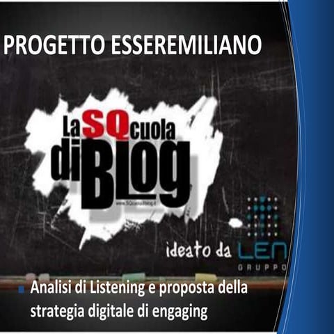 Progetto Esseremiliano per Crovi Consulting (Master SQcuola di Blog) | PPTX
