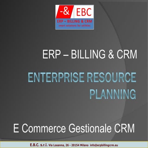 Presentazione erp billing crm e commerce | PPT