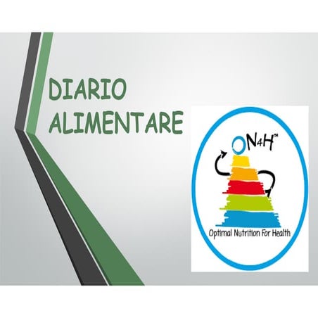 Presentazione esercitazione diario alimentare | PDF