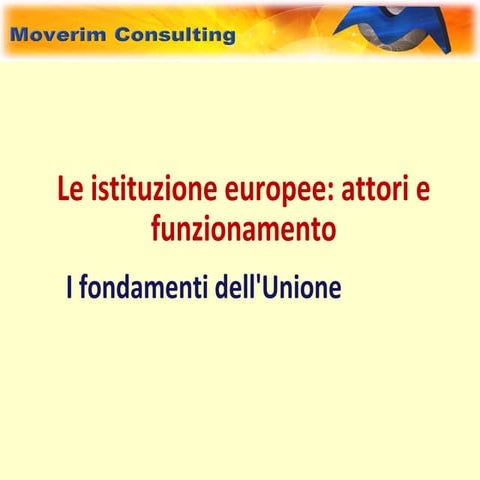 Presentazione generale istituzioni 1 | PPT