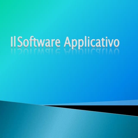 Presentazione Software Applicativo. | PPTX