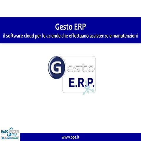 Gesto ERP il software cloud per completa gestione aziendale di chi ...