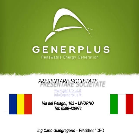 Generplus SpA - Presentare Societate Generplus Solutions | PPT