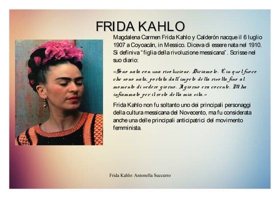 Frida kahlo spiegata ai bambini della scuola primaria (libretto dei ...