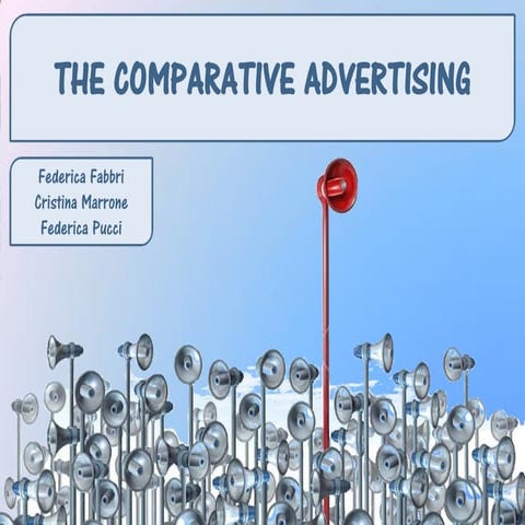 Presentazione "The comparative advertising" | PPT