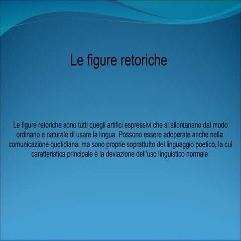 Figure Retoriche | PPT