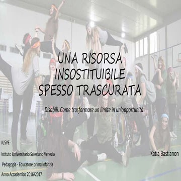 UNA RISORSA INSOSTITUIBILE SPESSO TRASCURATA | PPTX