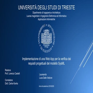 Presentazione Tesi | PDF