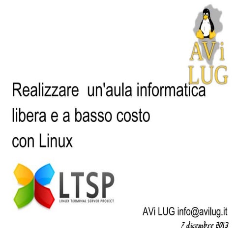 Aule informatiche libere e a basso costo con LTSP (by Umberto Peserico ...