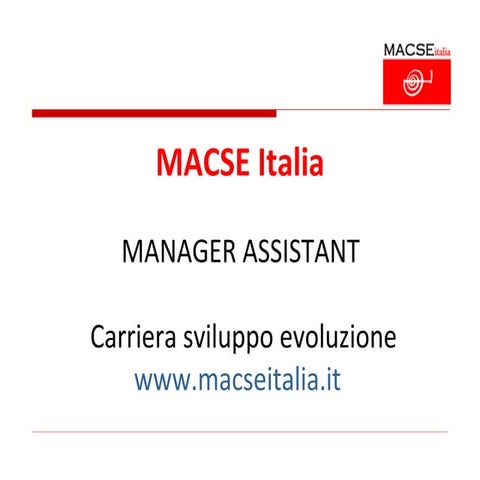 Presentazione MACSE Italia | PPT