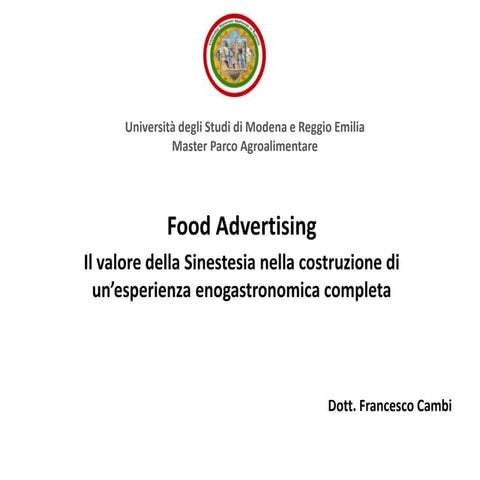 Food Advertising: Marketing e Semiotica del gusto per costruire un ...