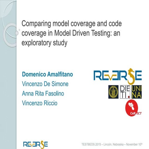 Comparing Model Coverage And Code Coverage In Model Driven Testing An 5884