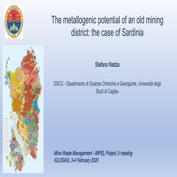 The metallogenic potential of an old mining district: the case of ...