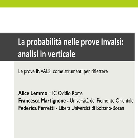 Le prove INVALSI come strumenti per riflettere | PDF