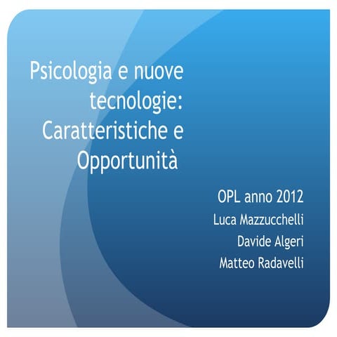 Psicologia online, rischi, vantaggi e prospettive | PPT