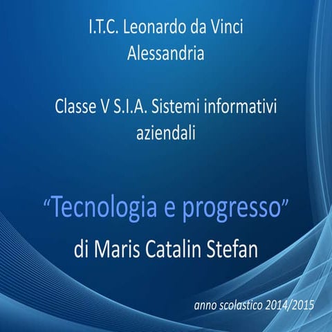 Presentazione grafica Maris Stefan | PPTX | Technology & Computing