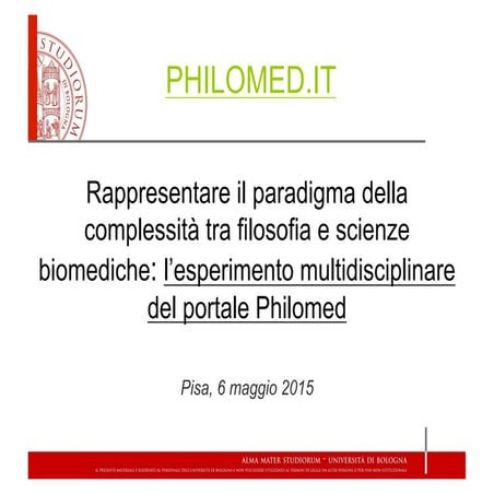 Philomed - Rappresentare il paradigma della complessitù | PDF | Technology & Computing