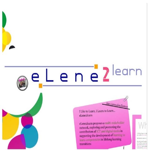 elearn2learn project explained | PPT