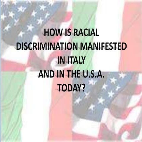 Presentazione racial discrimination 2 | PPT