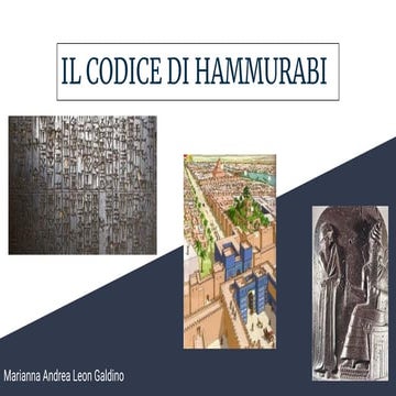 il codice di Hammurabi e i babilonessi | PPT