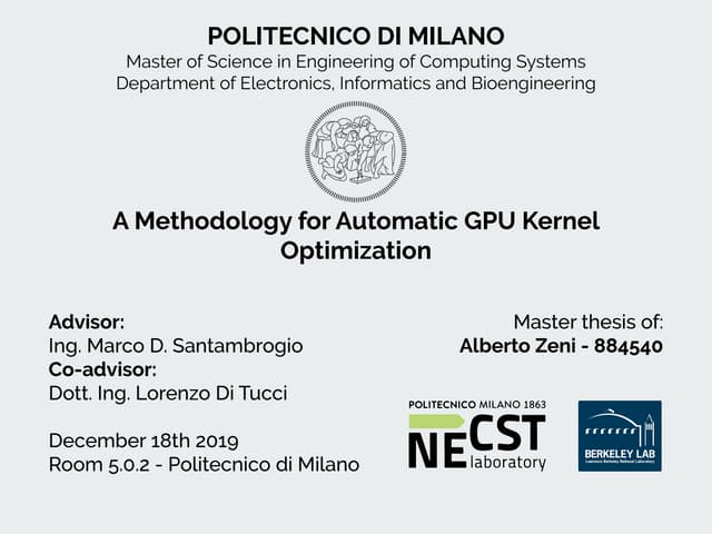 A Methodology For Automatic Gpu Kernel Optimization Ppt Free Download 0510