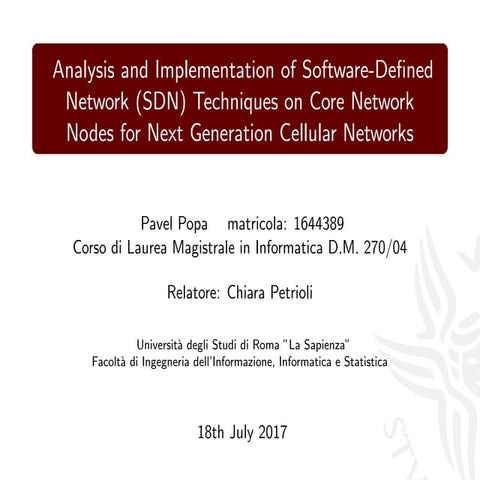 Analysis And Implementation Of Software Defined Network Sdn