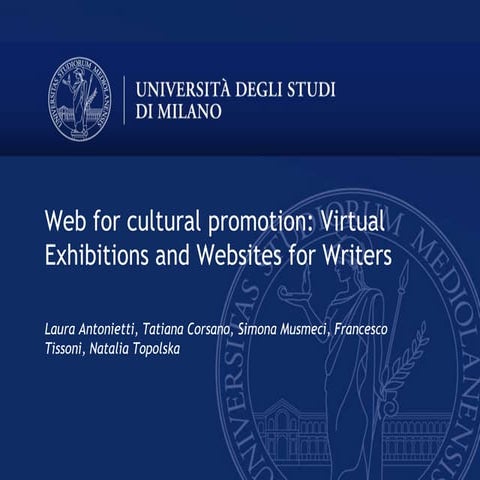Virtual exhibitions: an introduction | PPTX